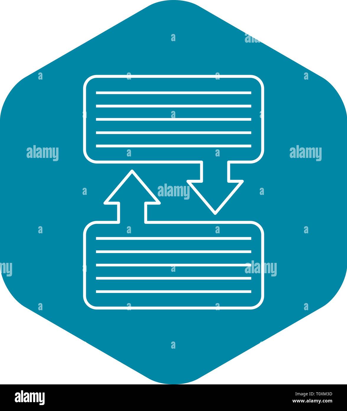 Infographic blocks with arrows icon, outline style Stock Vector Image ...