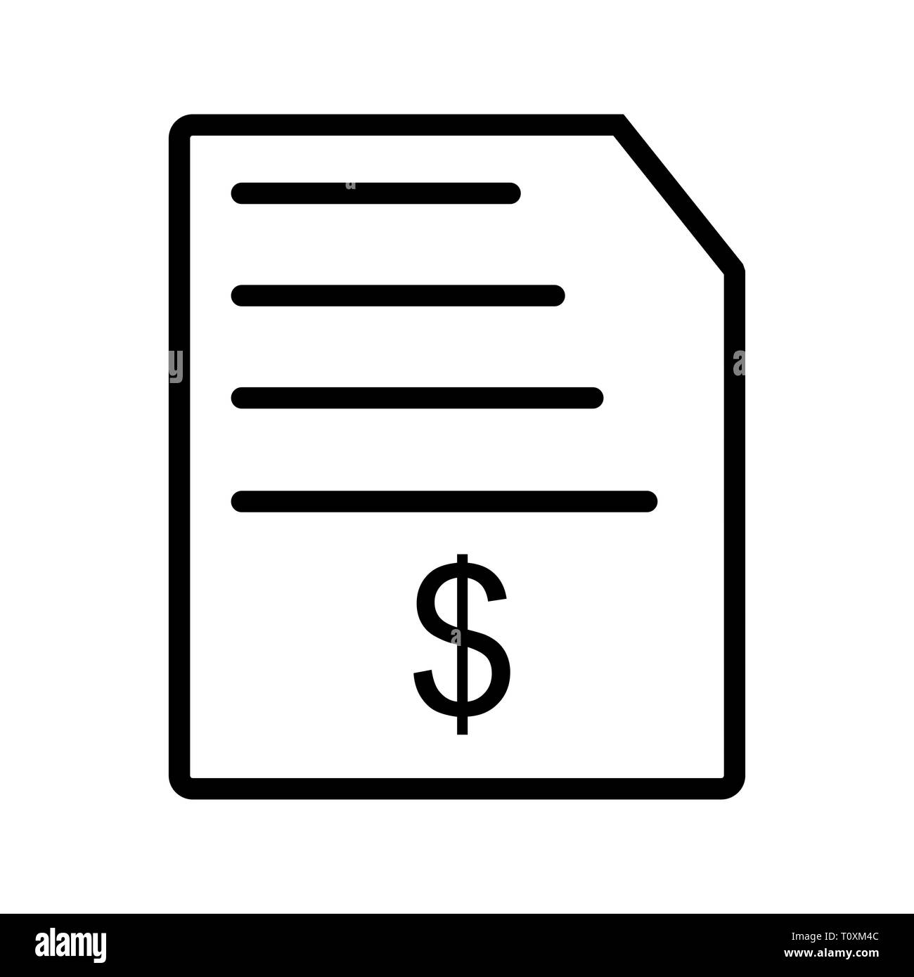 Illustration Invoice Icon Stock Photo - Alamy