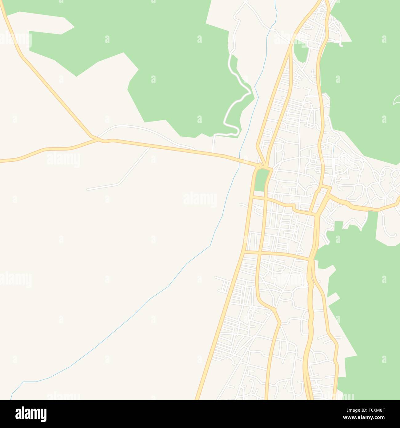 Printable map of Shaki, Azerbaijan with main and secondary roads and ...