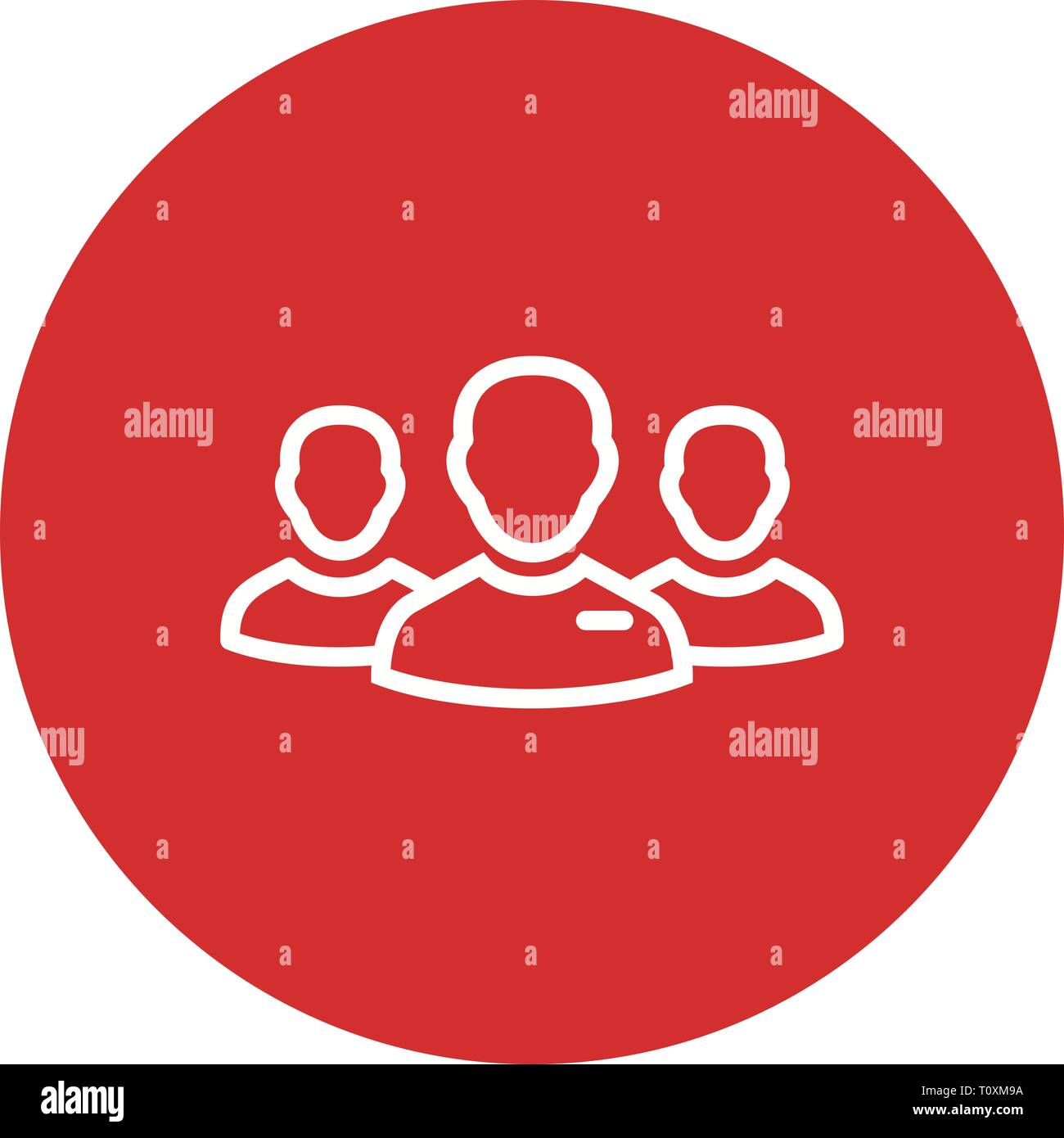 Illustration Leader of Group Icon Stock Photo - Alamy