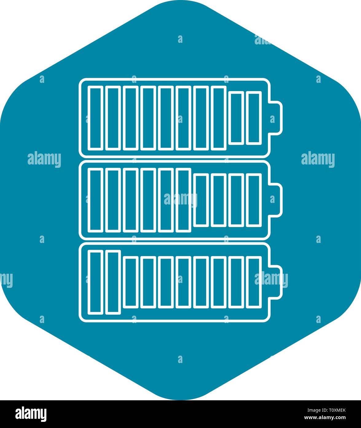 Battery indicators icon, outline style Stock Vector Image & Art - Alamy