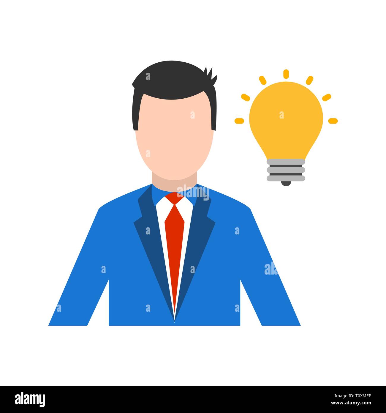 Illustration Creavite Man Icon Stock Photo - Alamy