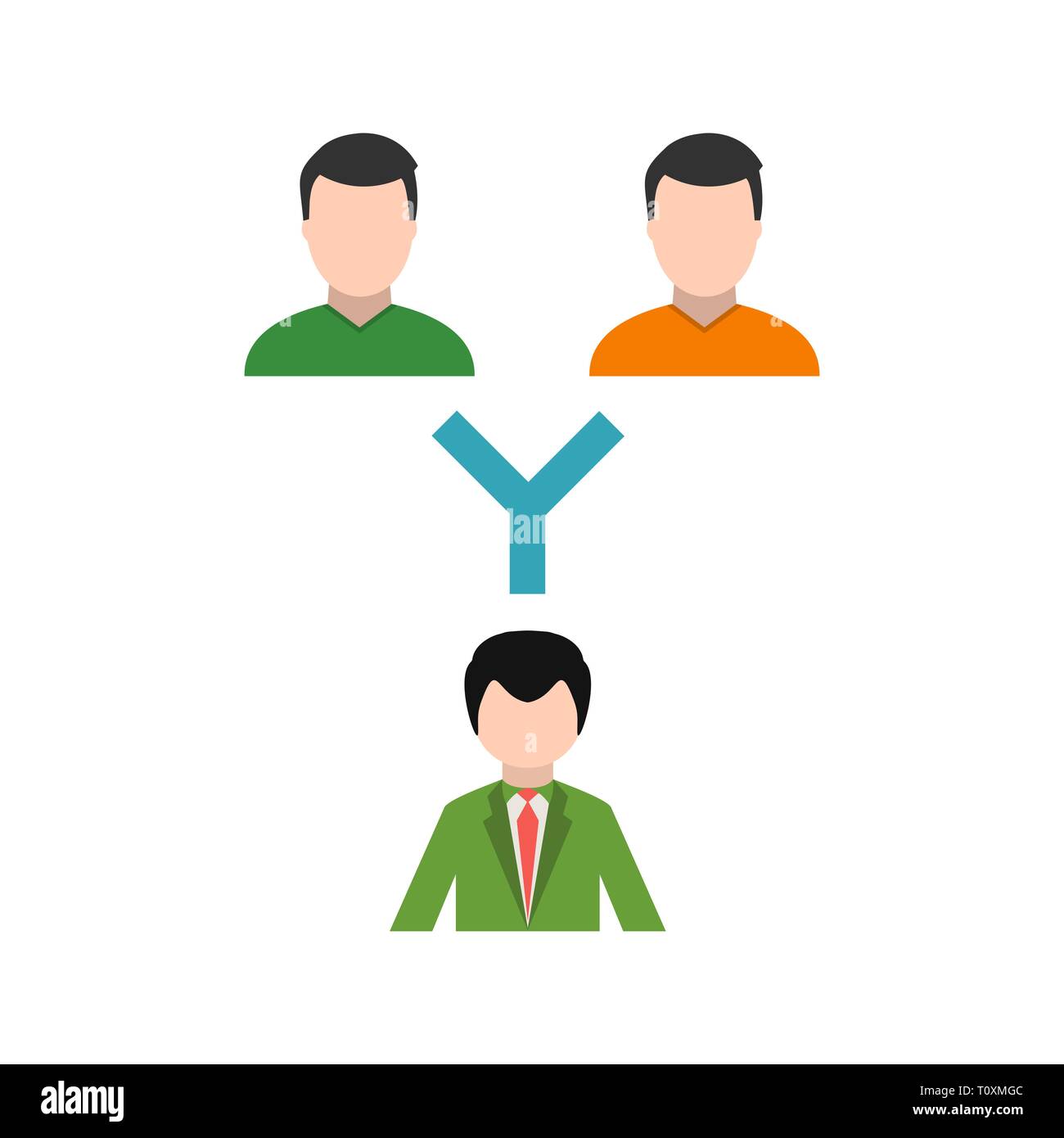 Illustration Working Team Icon Stock Photo - Alamy