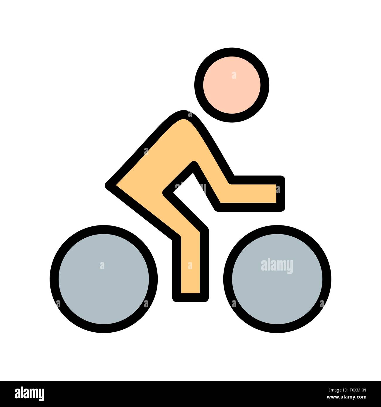 Illustration Cyclist Icon Stock Photo - Alamy