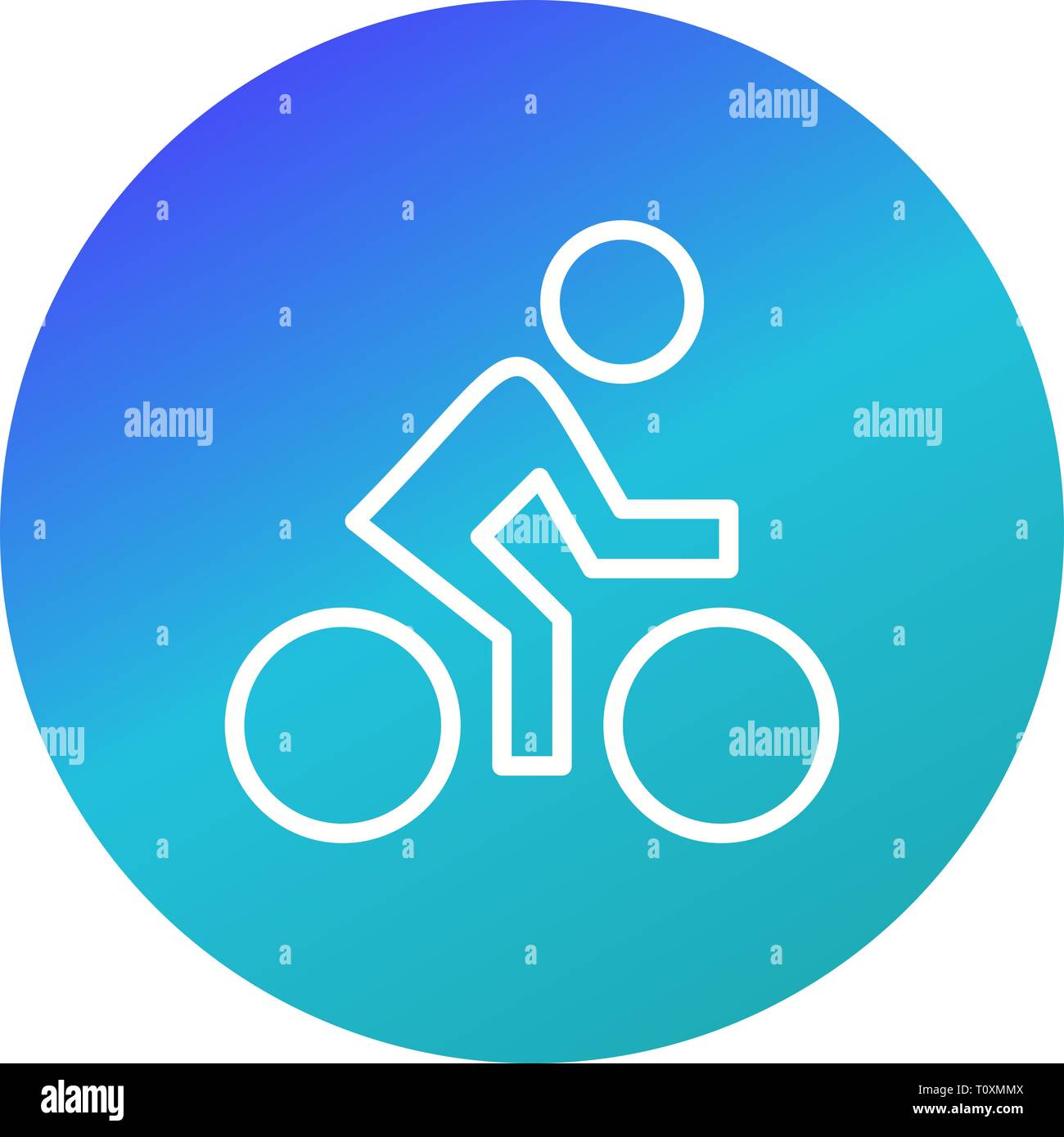 Illustration Cyclist Icon Stock Photo - Alamy