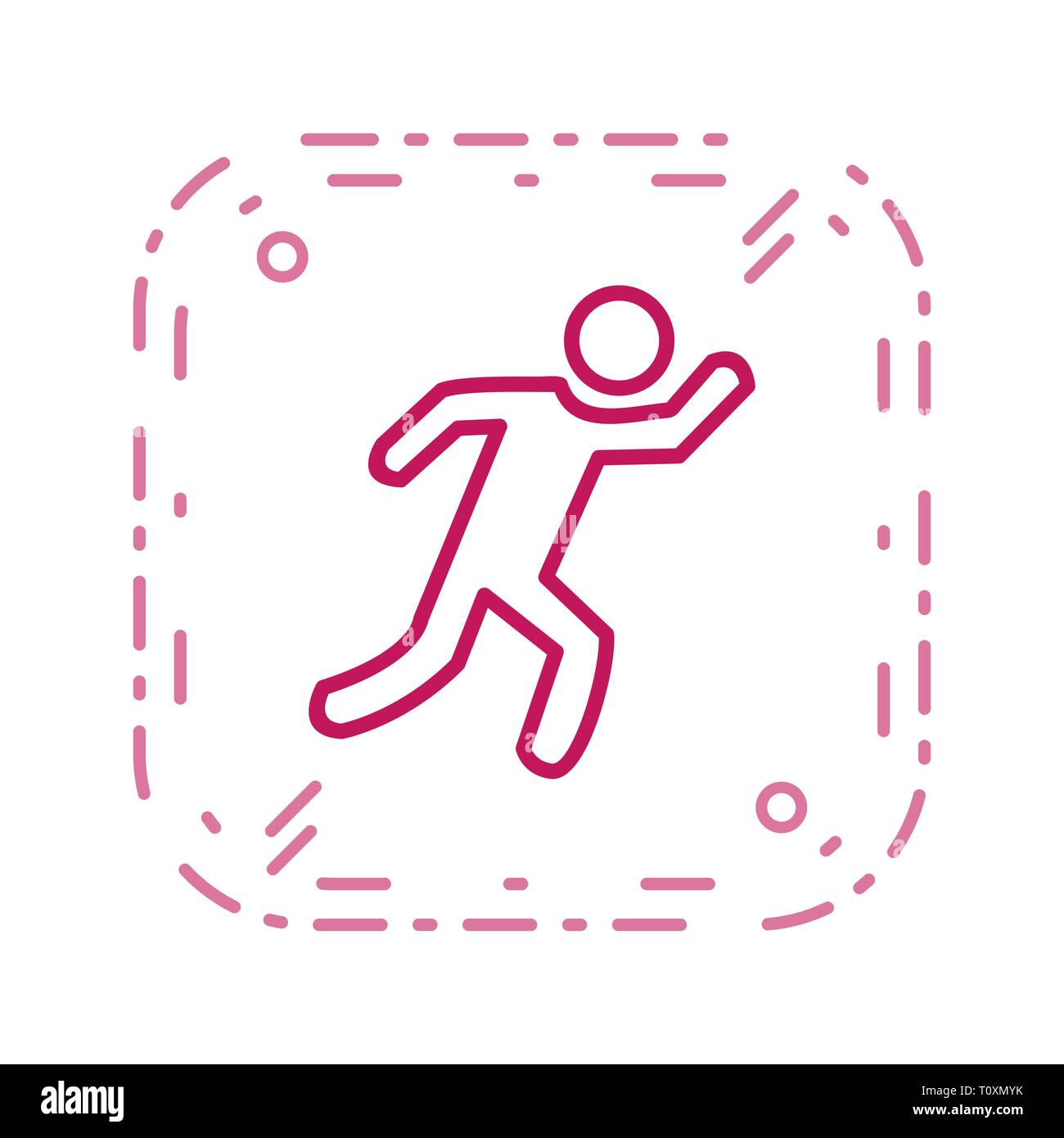Illustration Runner Icon Stock Photo - Alamy