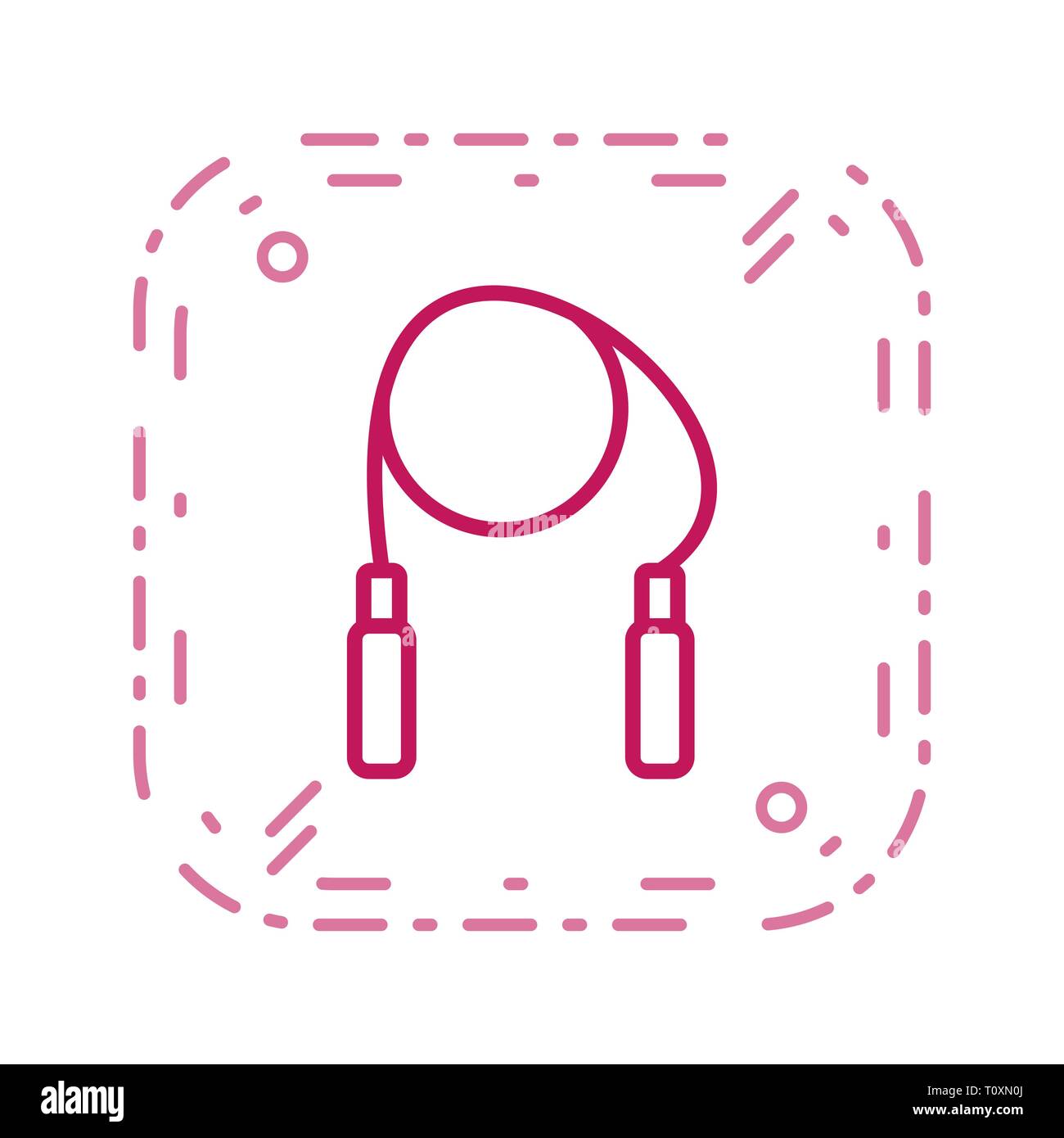 Illustration Jumping Rope Icon Stock Photo - Alamy