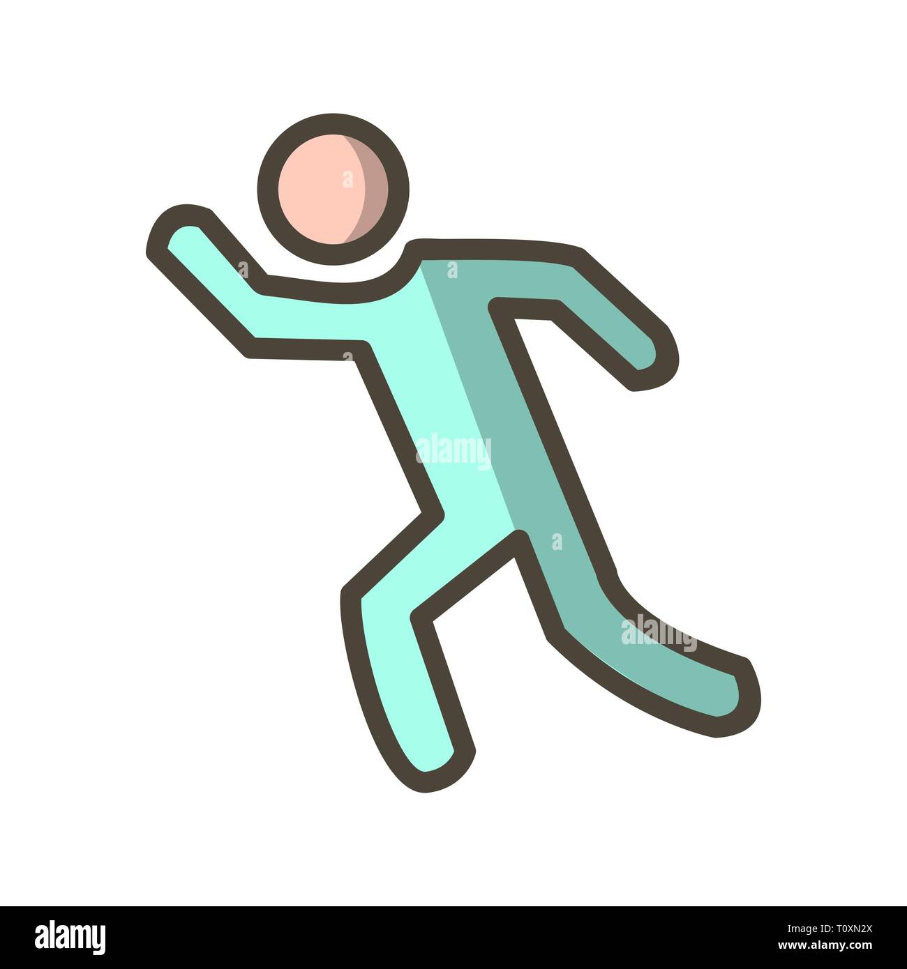 Illustration Runner Icon Stock Photo - Alamy