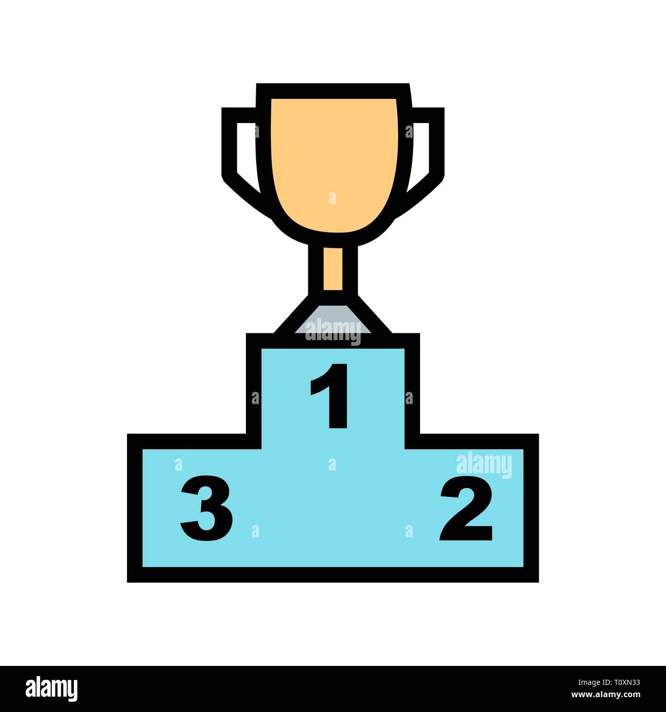 Illustration Podium Icon Stock Photo - Alamy