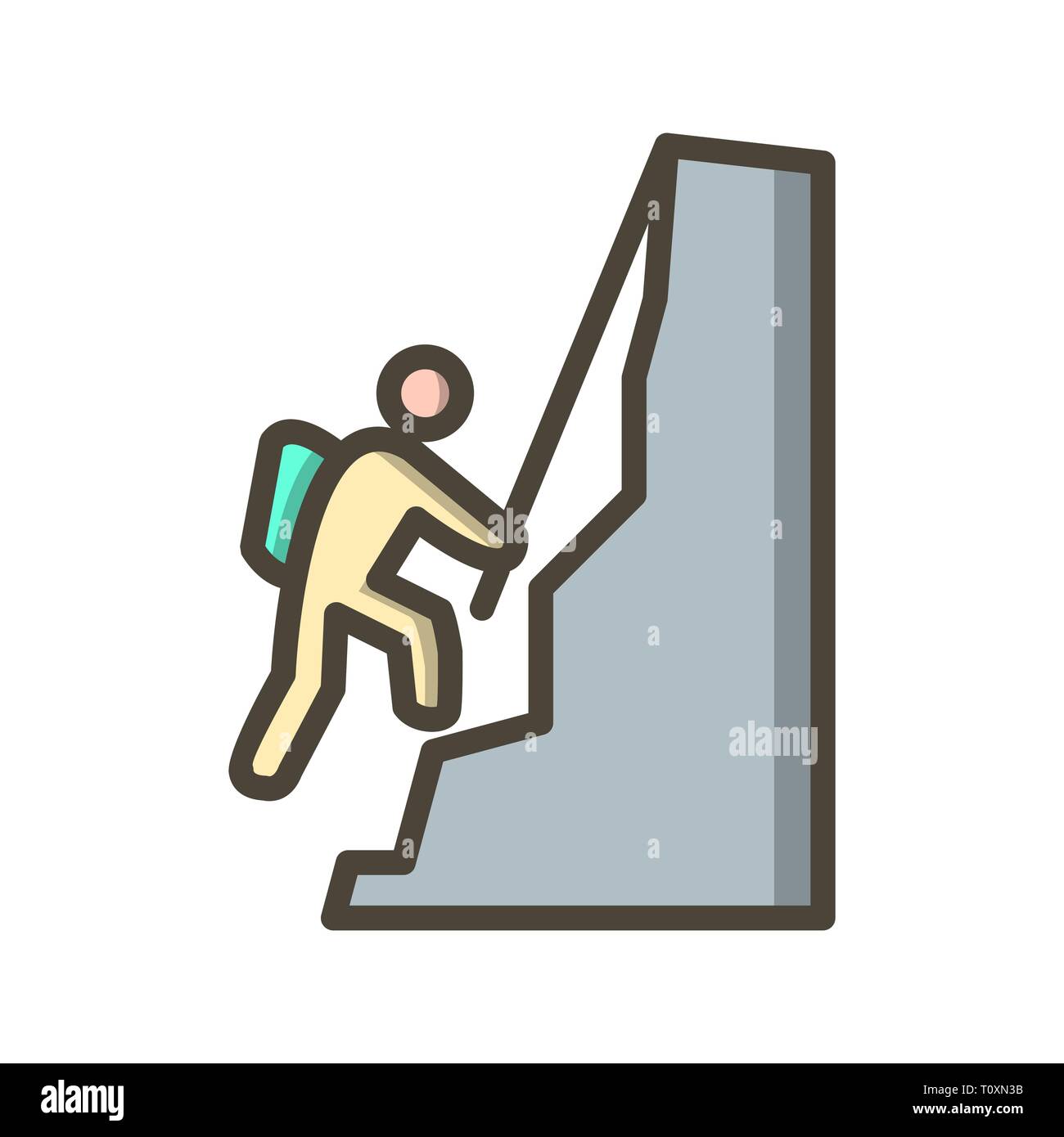 Illustration Climbing Icon Stock Photo - Alamy