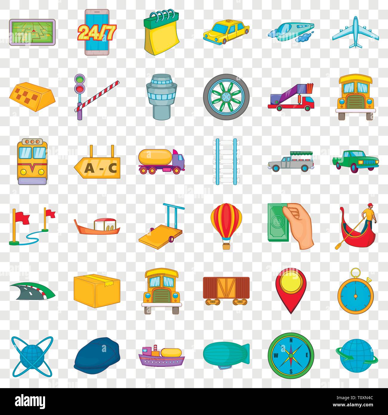 Delivery icons set, cartoon style Stock Vector Image & Art - Alamy