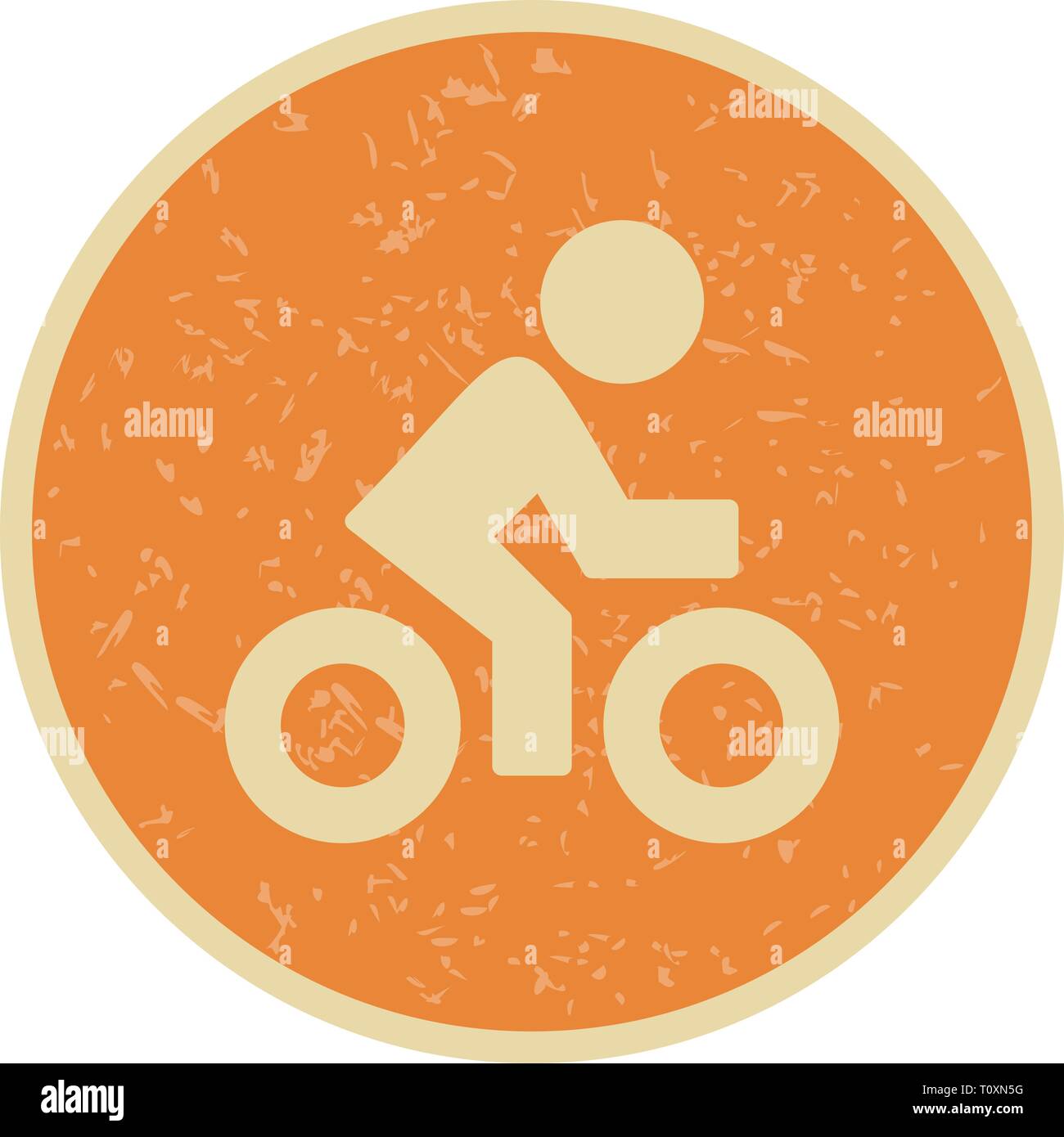 Illustration Cyclist Icon Stock Photo - Alamy