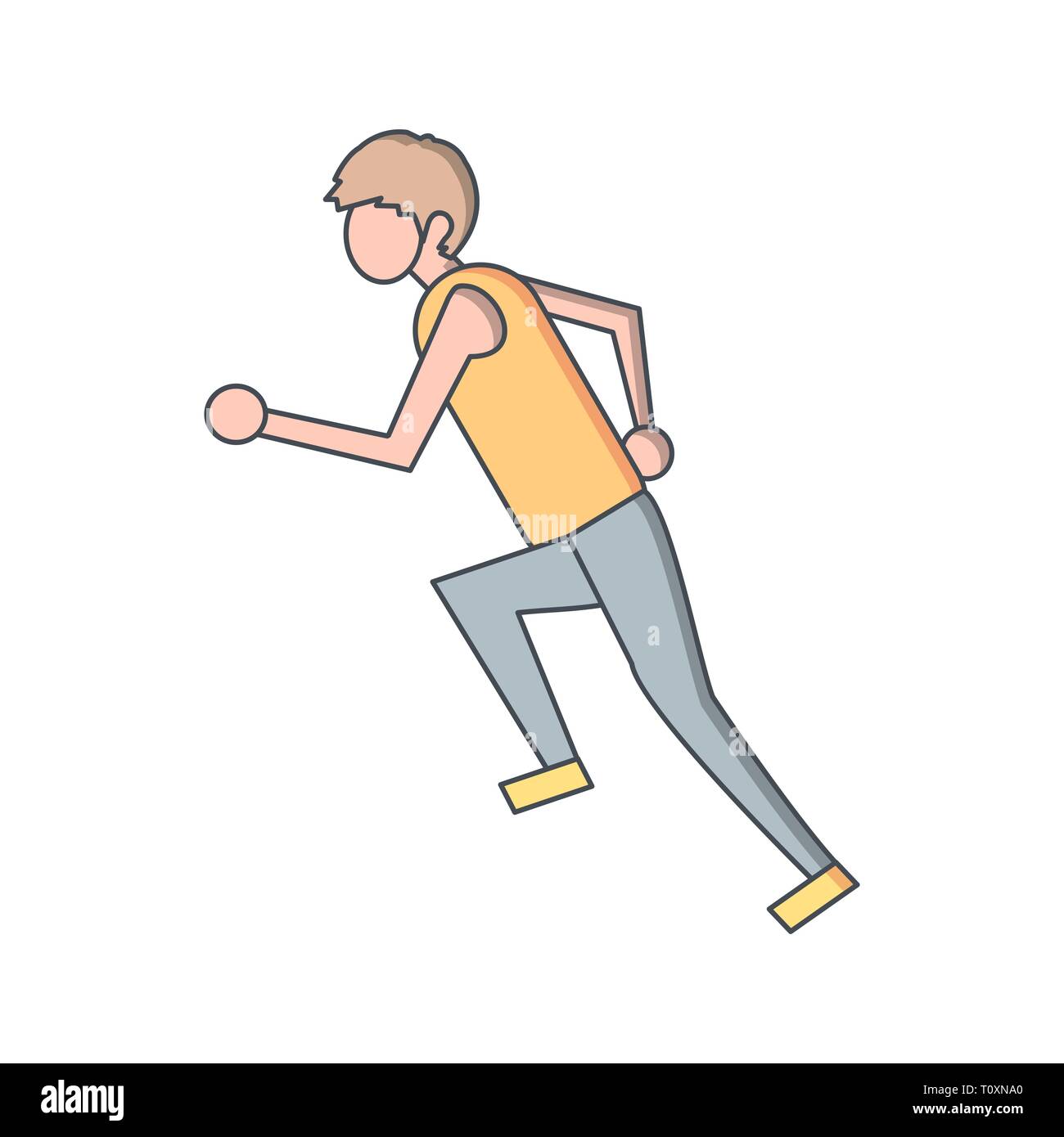 Illustration Runner Icon Stock Photo - Alamy