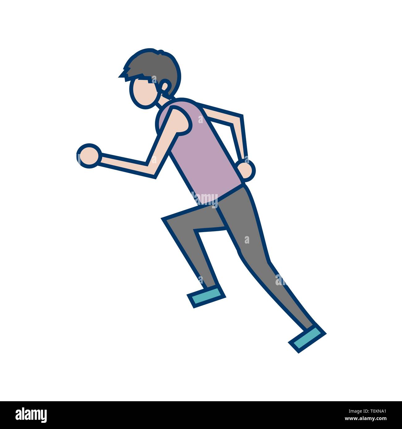 Illustration Runner Icon Stock Photo - Alamy