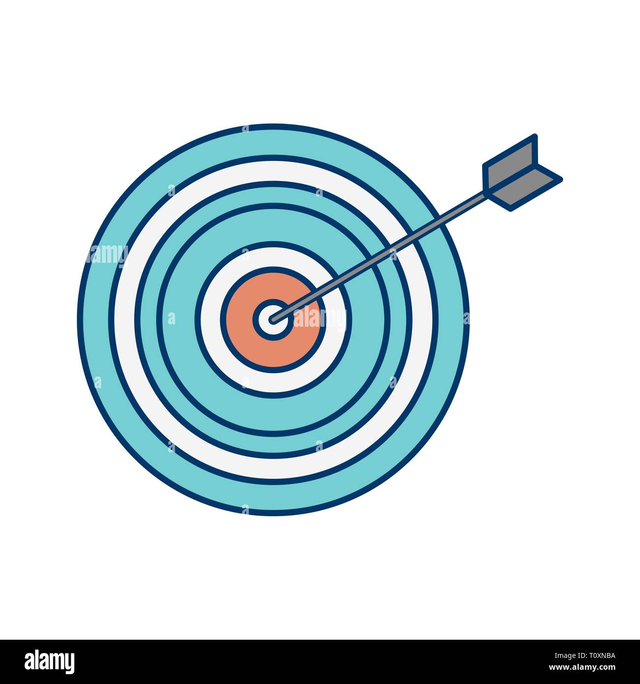 Illustration Bullseye Icon Stock Photo - Alamy