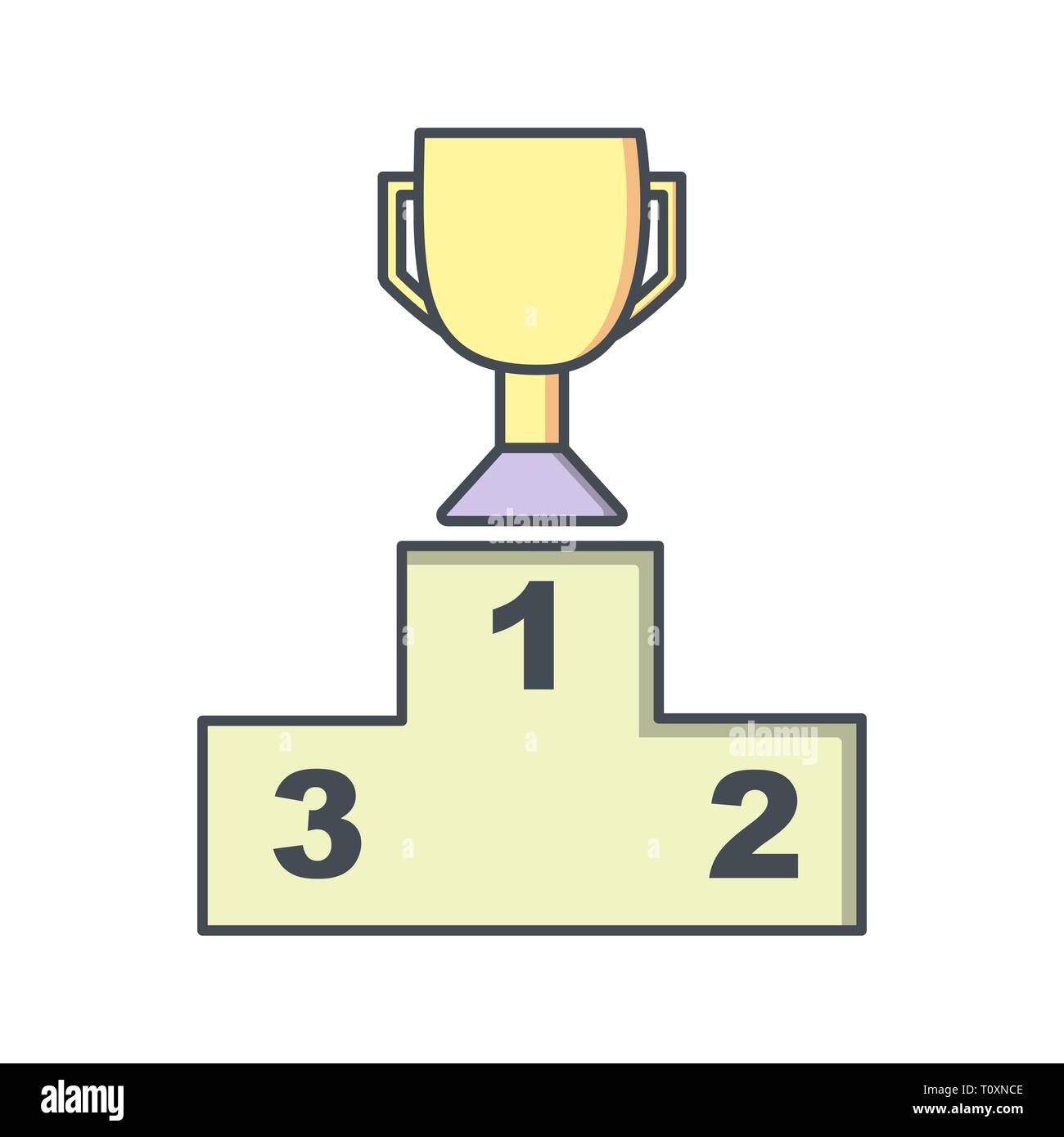 Illustration Podium Icon Stock Photo - Alamy