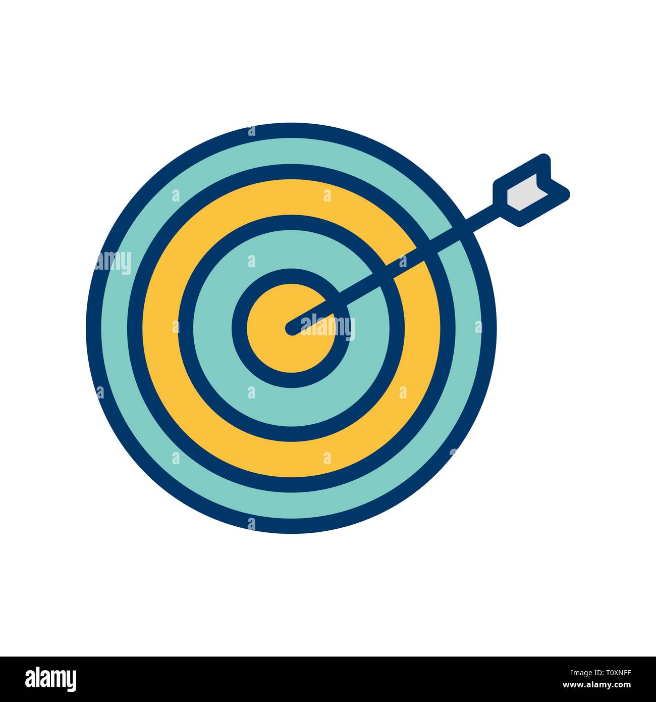 Illustration Bullseye Icon Stock Photo - Alamy