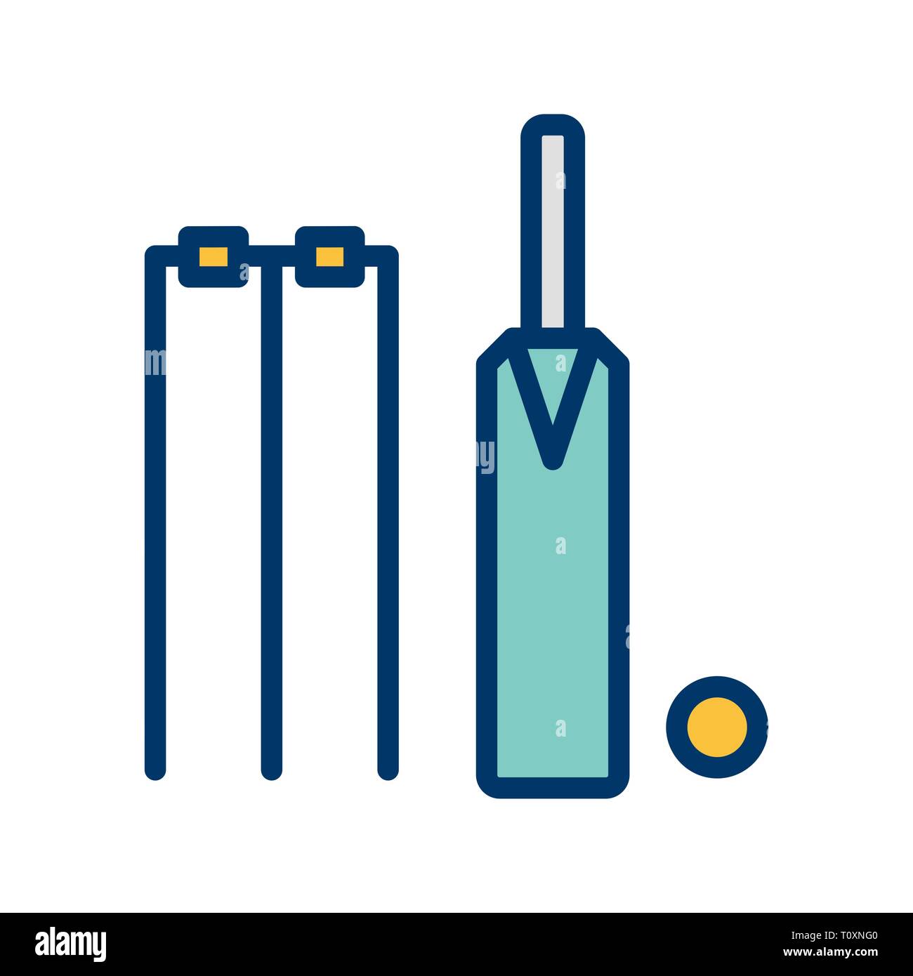 Cricket stumps icon hi-res stock photography and images - Alamy