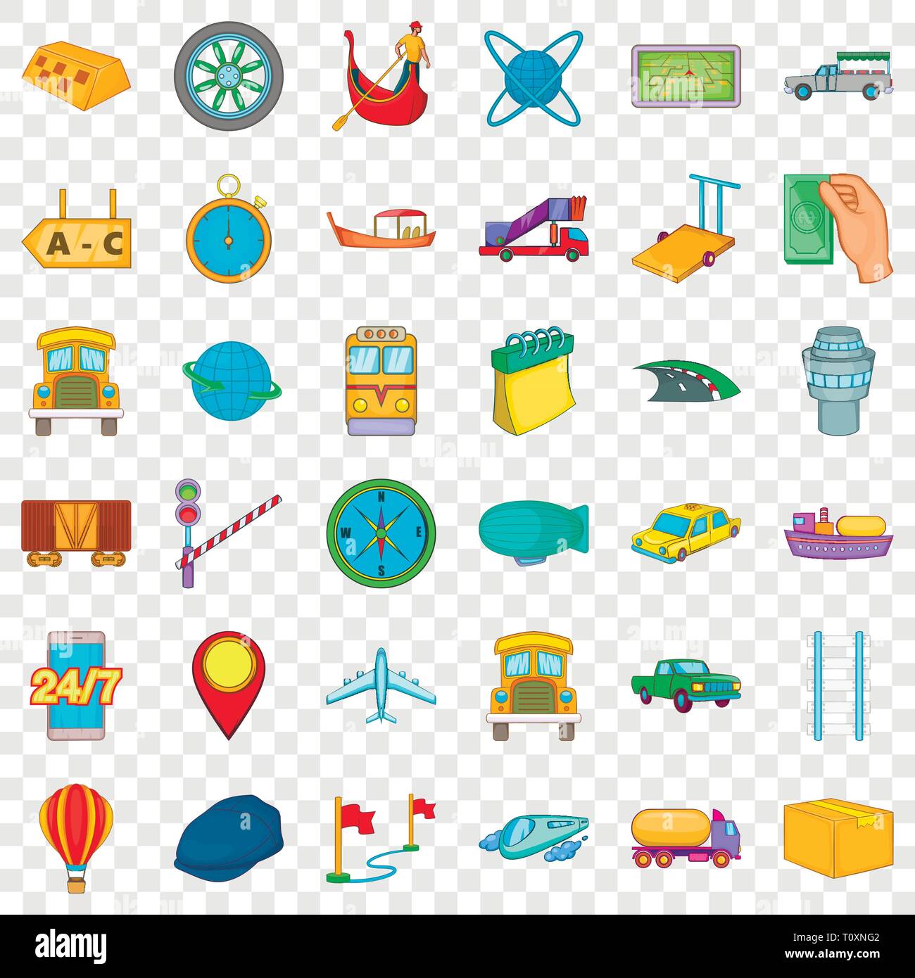 Fast delivery icons set, cartoon style Stock Vector Image & Art - Alamy