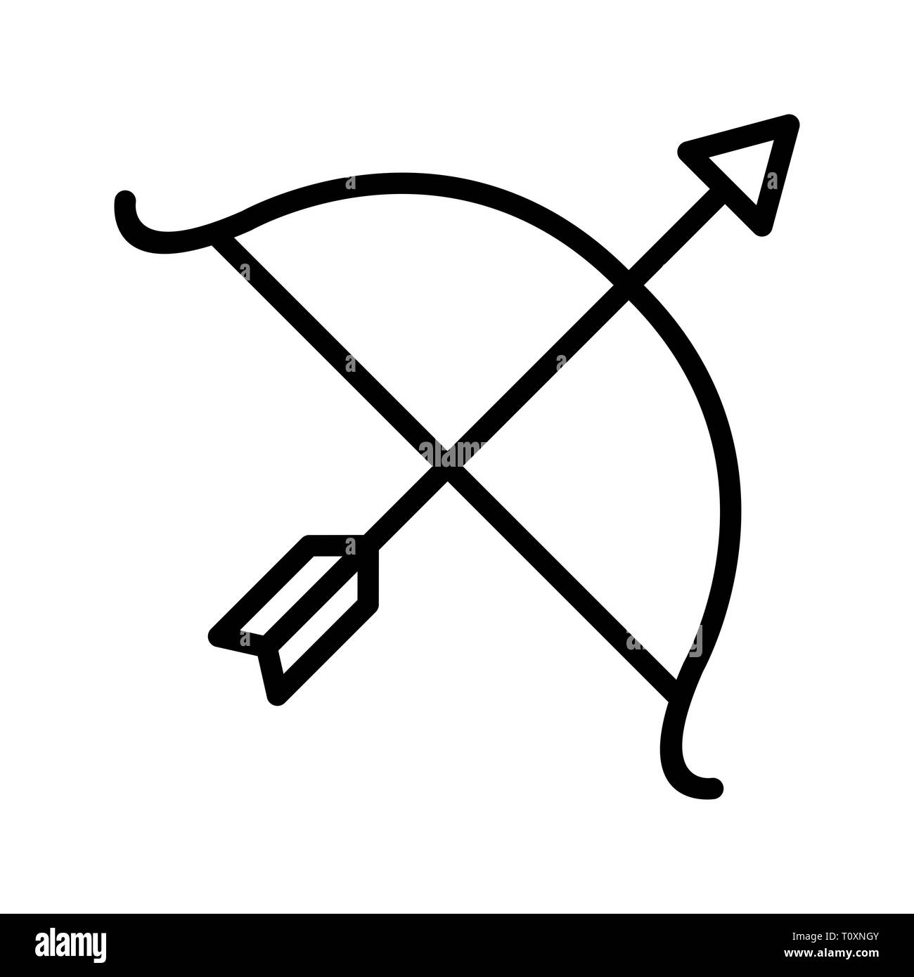 Illustration Bow Icon Stock Photo - Alamy