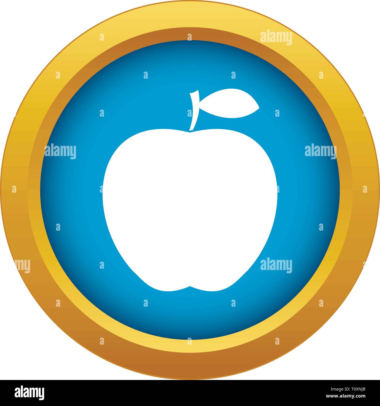 Apple icon blue vector isolated Stock Vector Image & Art - Alamy