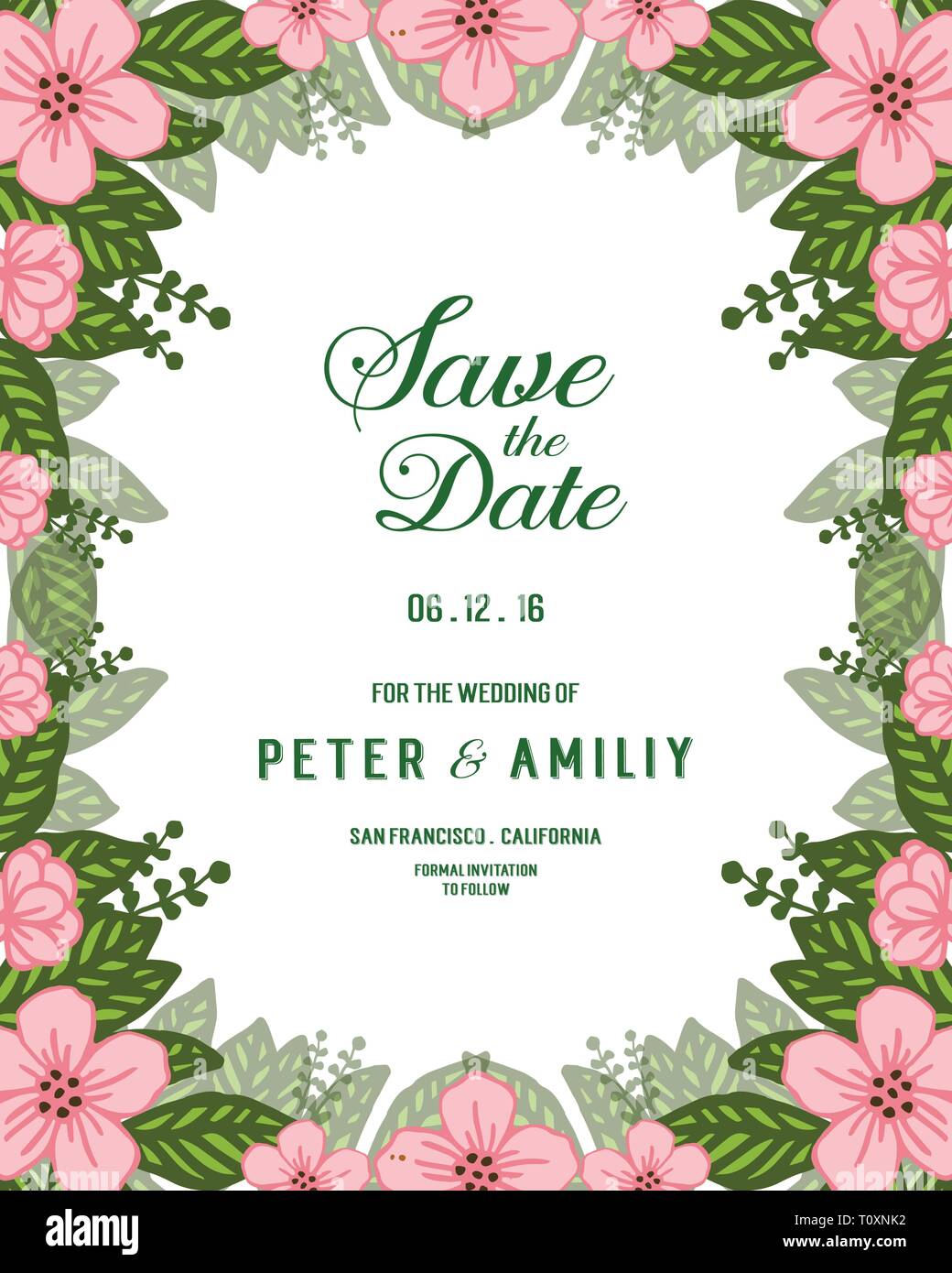 Design Wedding Invitation Design Flower Frame