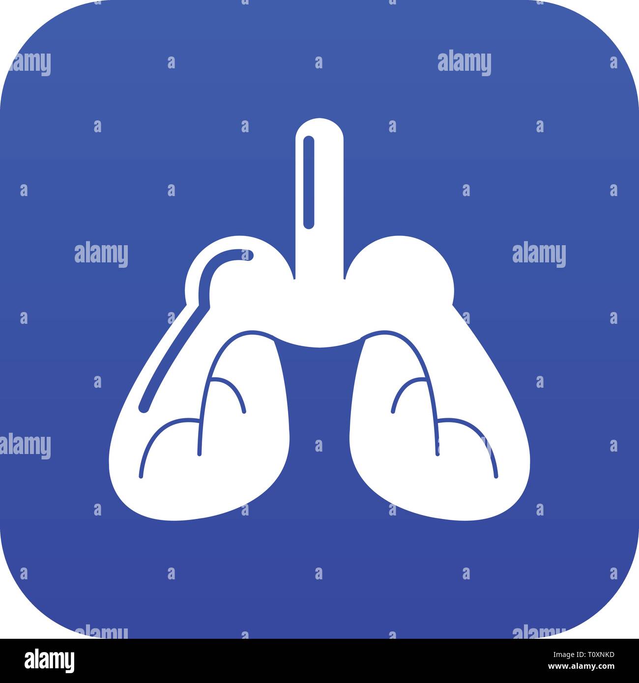 Lungs icon blue vector Stock Vector Image & Art - Alamy