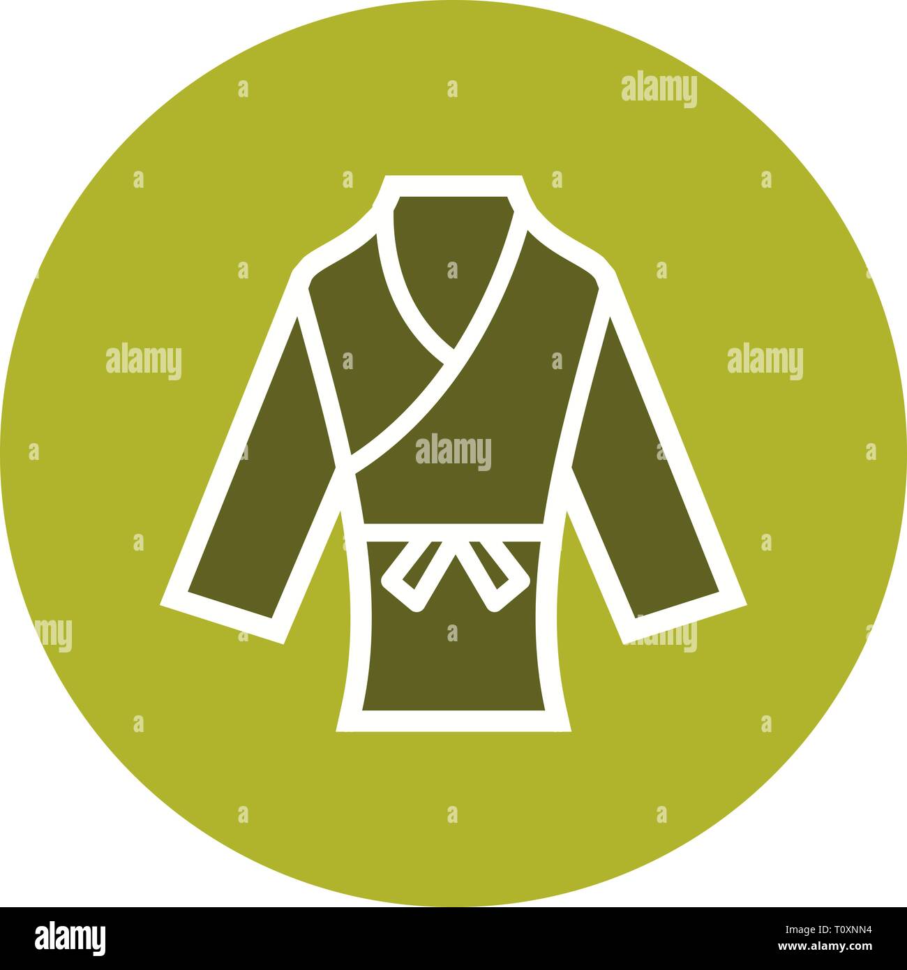 Illustration Karate Icon Stock Photo - Alamy