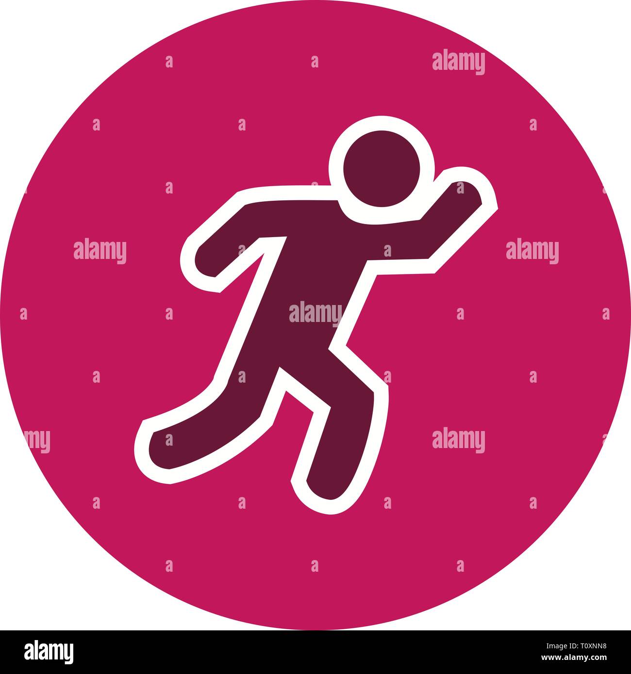 Illustration Runner Icon Stock Photo - Alamy