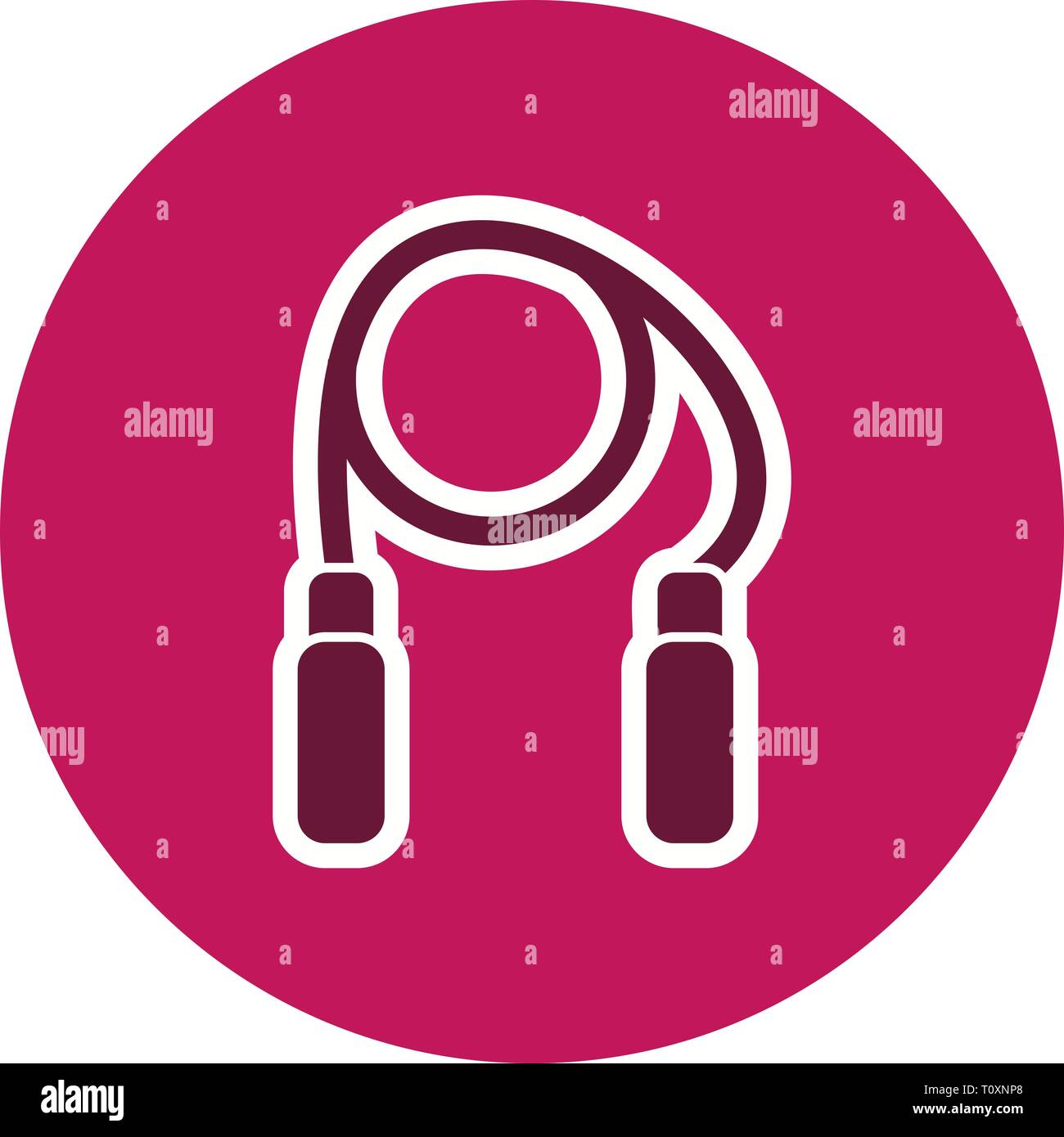 Illustration Jumping Rope Icon Stock Photo - Alamy