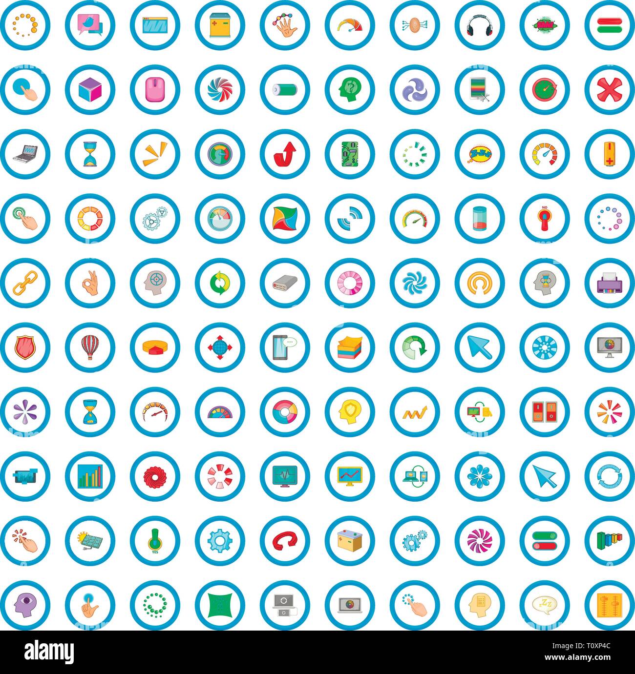 100 loading icons set, cartoon style Stock Vector Image & Art - Alamy