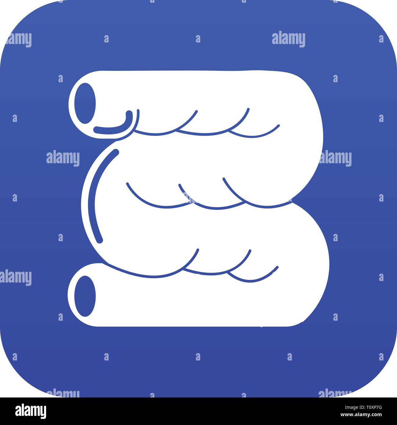 Large intestine icon blue vector Stock Vector Image & Art - Alamy