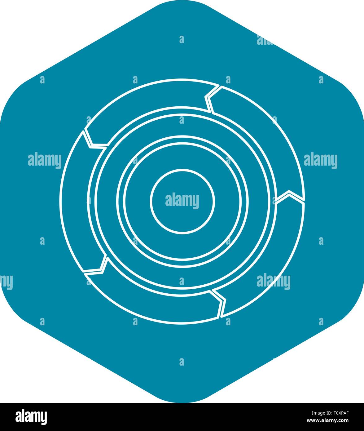 Chart pie with arrows icon, outline style Stock Vector Image & Art - Alamy