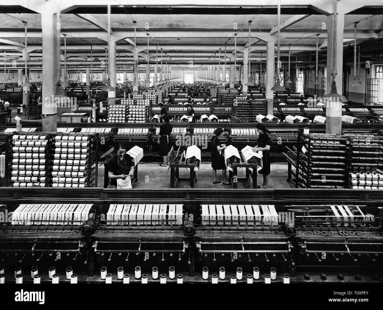 textile industry, 1940 Stock Photo - Alamy