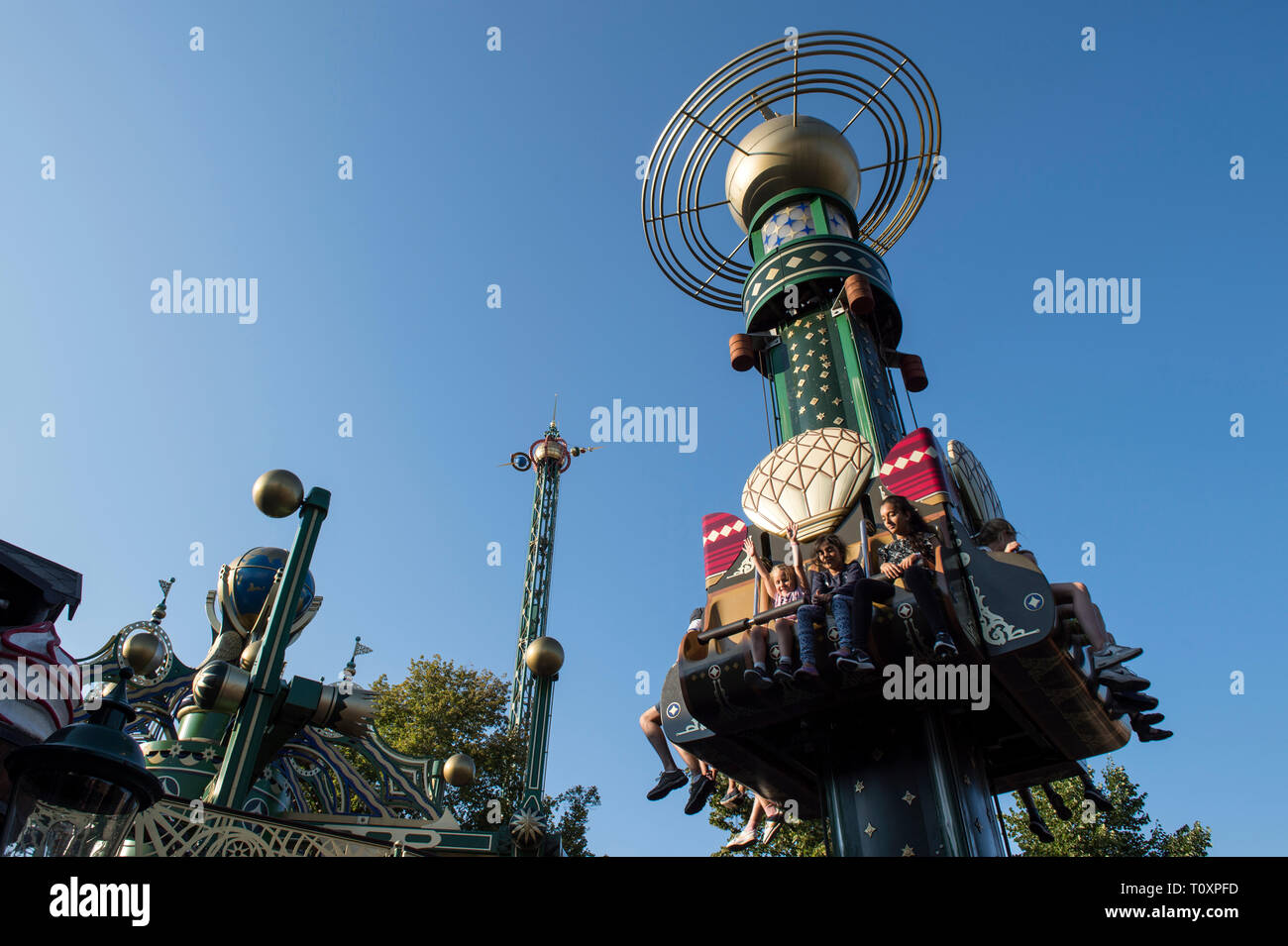 Denmark, Copenaghen, Tivoli Gardens Amusement Park Stock Photo - Alamy