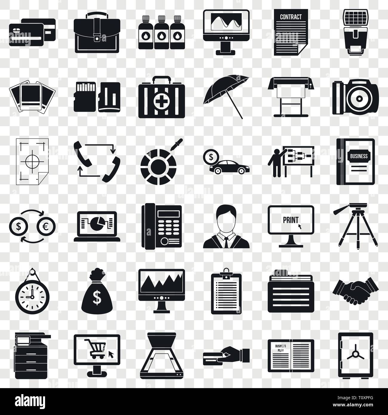 Department equipment icons set, simple style Stock Vector Image & Art ...