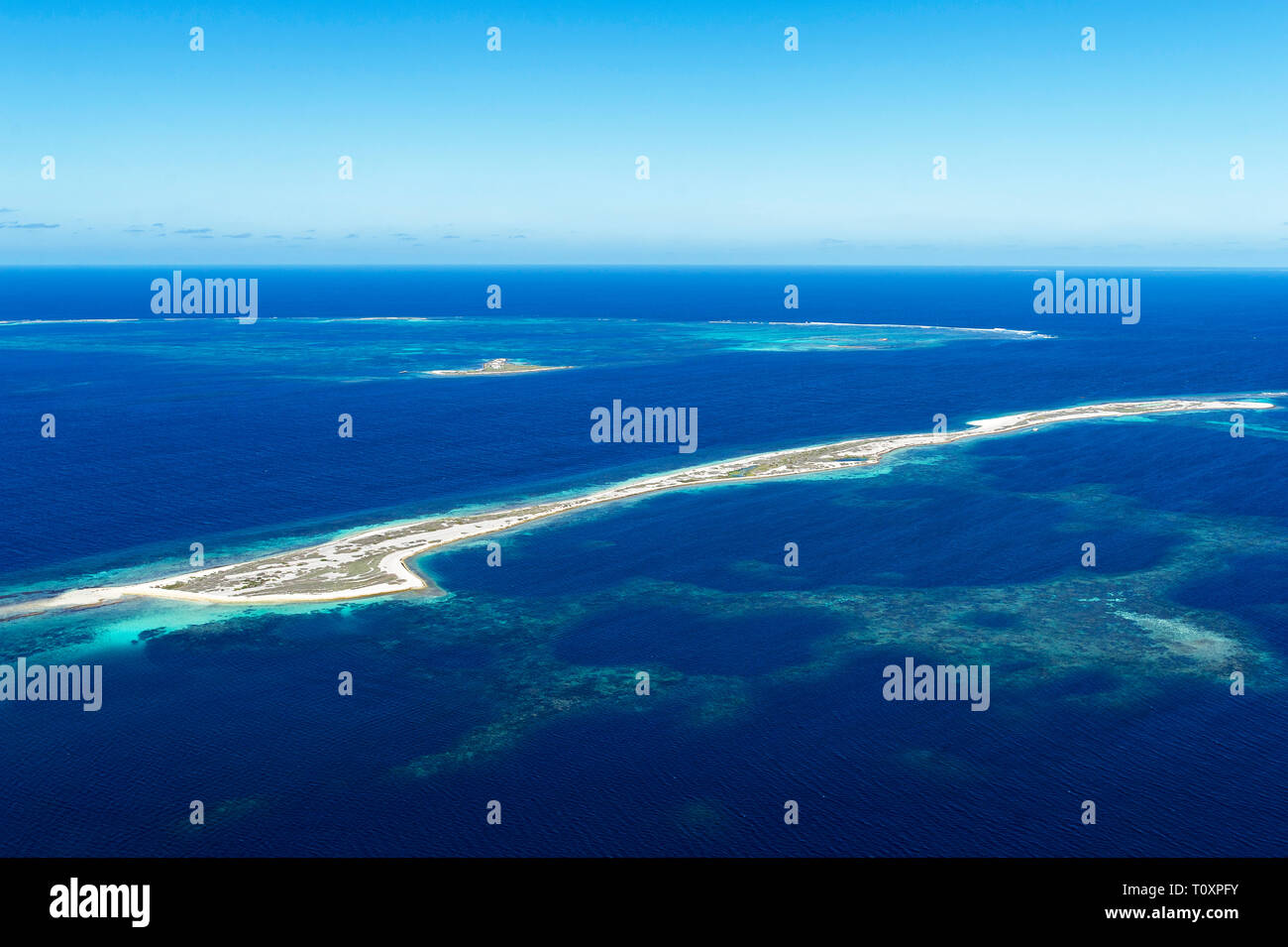 Long island, also called Seal island, in the Houtman Abrolhos ...