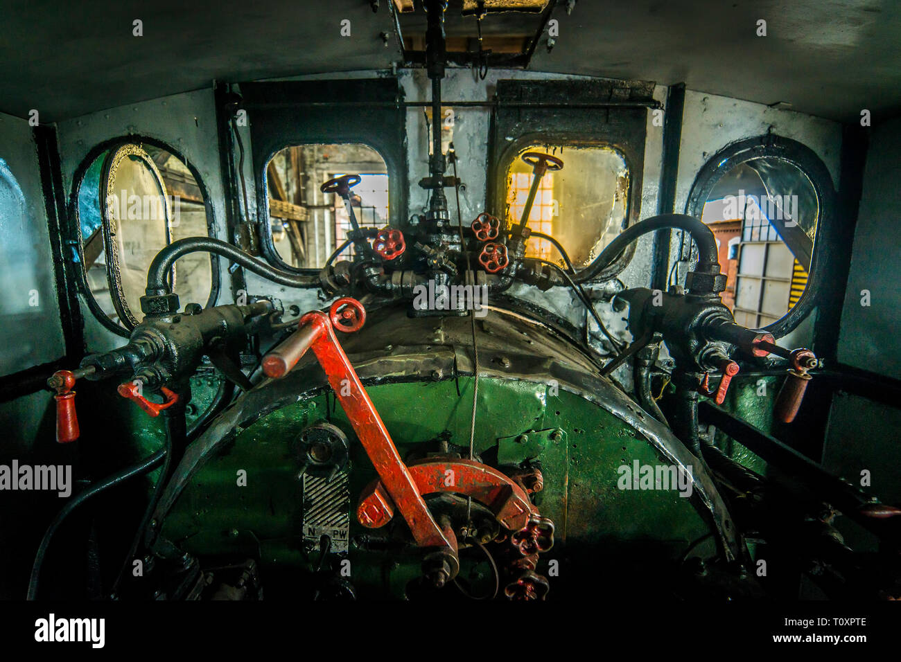 Engine room - detail of a steam locomotive Stock Photo - Alamy