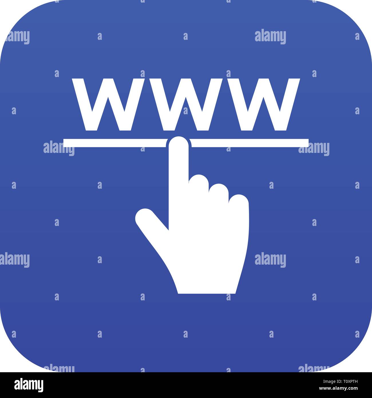 Hand cursor and website icon digital blue Stock Vector Image & Art - Alamy