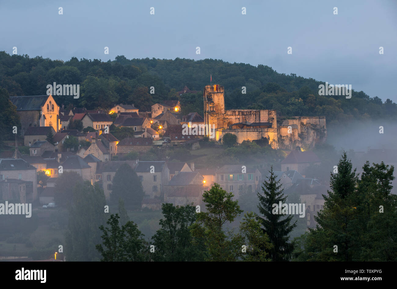 The Village of Carlux in Dordogne valley, Aquitaine, France Stock Photo ...