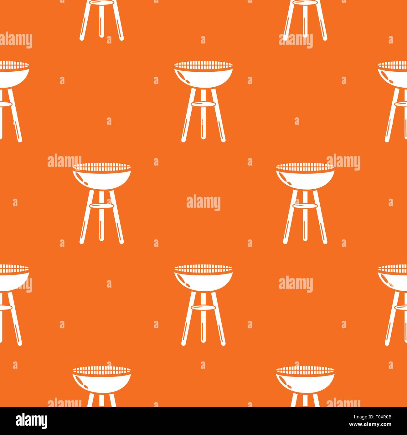 Barbecue pattern vector orange Stock Vector Image & Art - Alamy