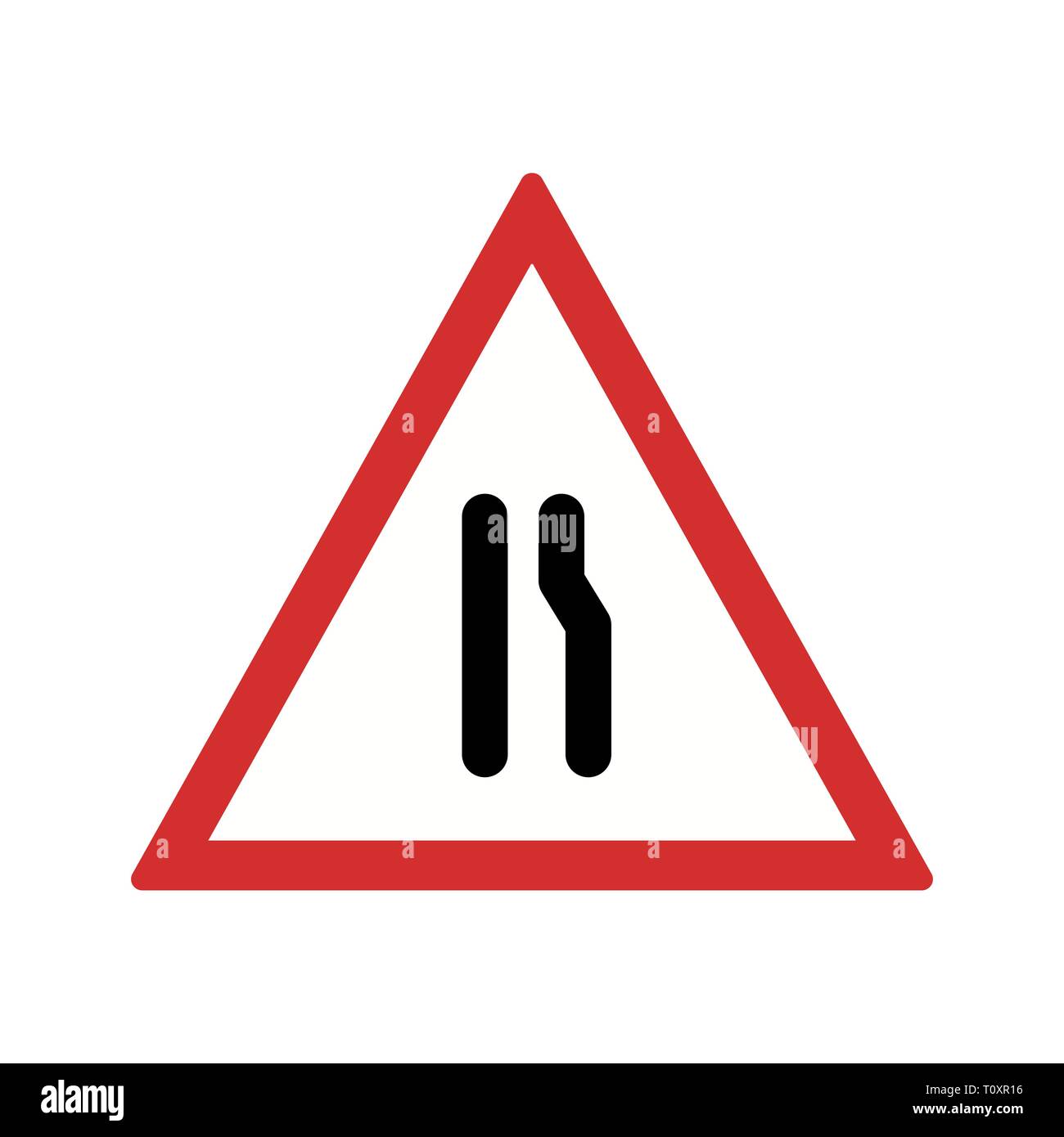 Illustration Dual Carriageway ahead Icon Stock Photo - Alamy