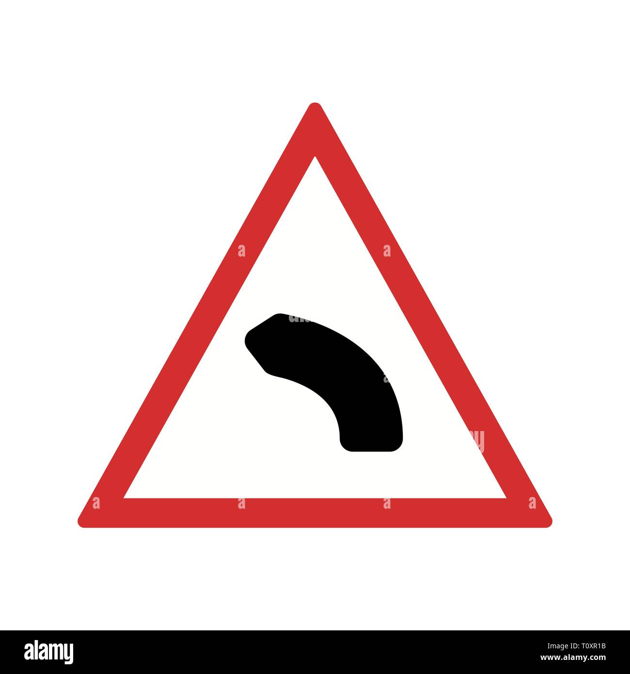 Illustration Left bend Icon Stock Photo - Alamy