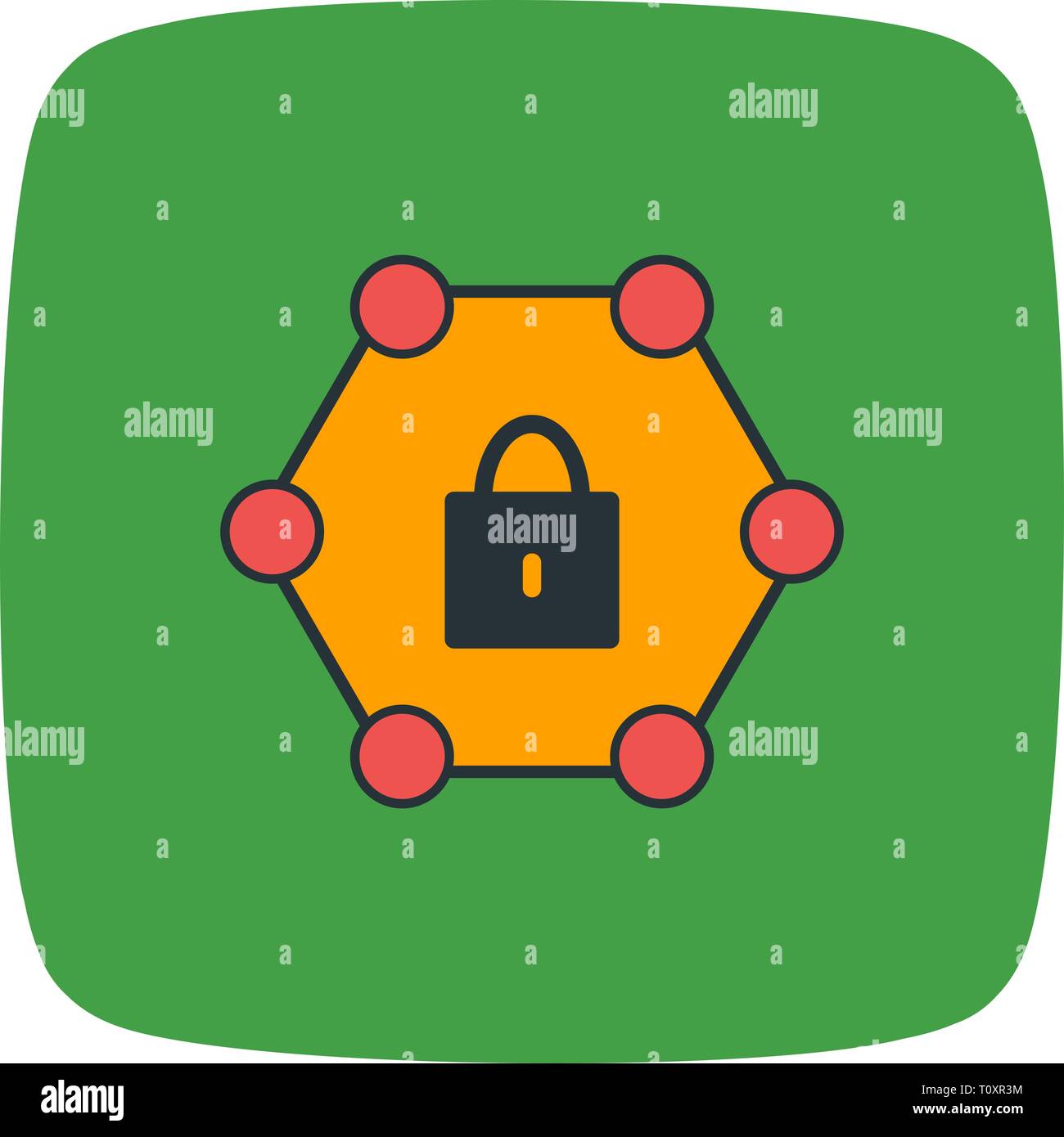 Vector Protected Network Icon Stock Photo - Alamy