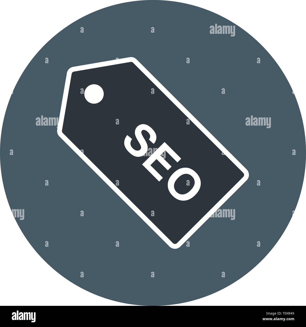 Vector SEO Tag Icon Stock Photo - Alamy