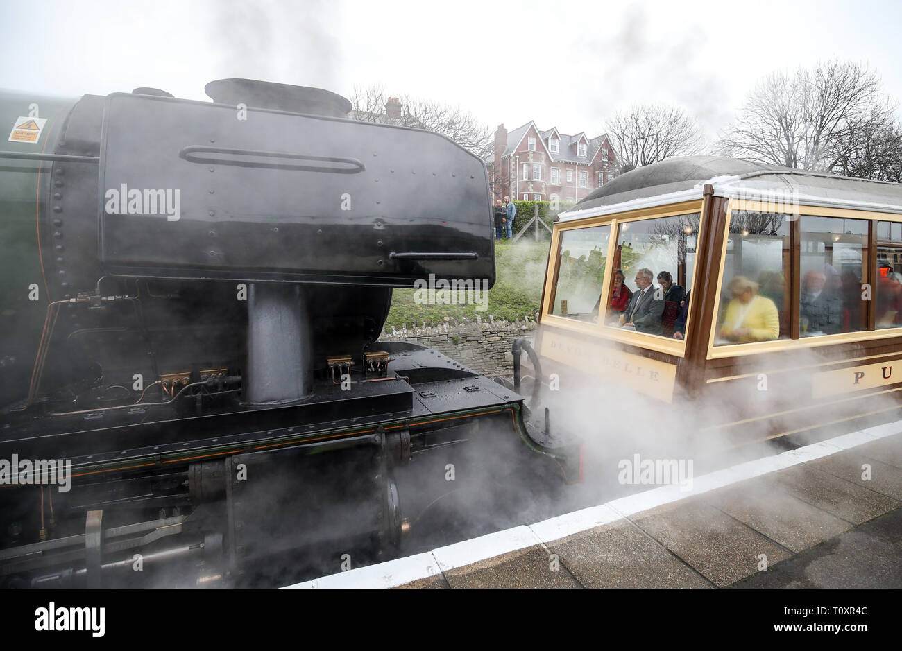 The Flying Scotsman couples up with the Devon Belle Pullman observation ...