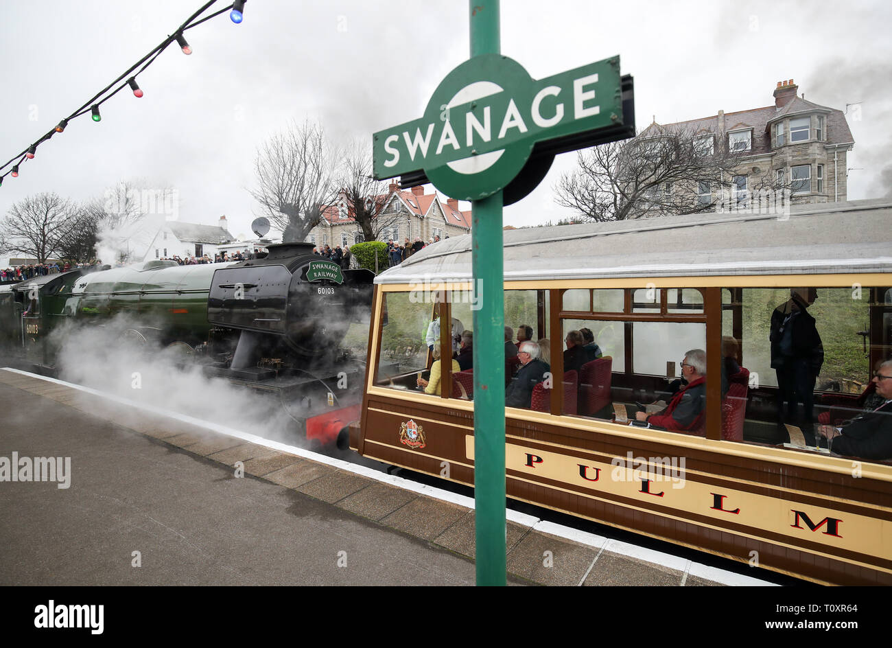 The Flying Scotsman couples up with the Devon Belle Pullman observation ...