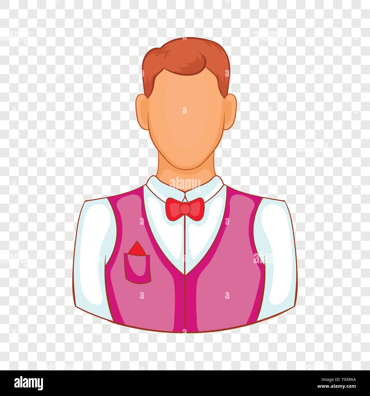 Waiter icon in cartoon style Stock Vector Image & Art - Alamy