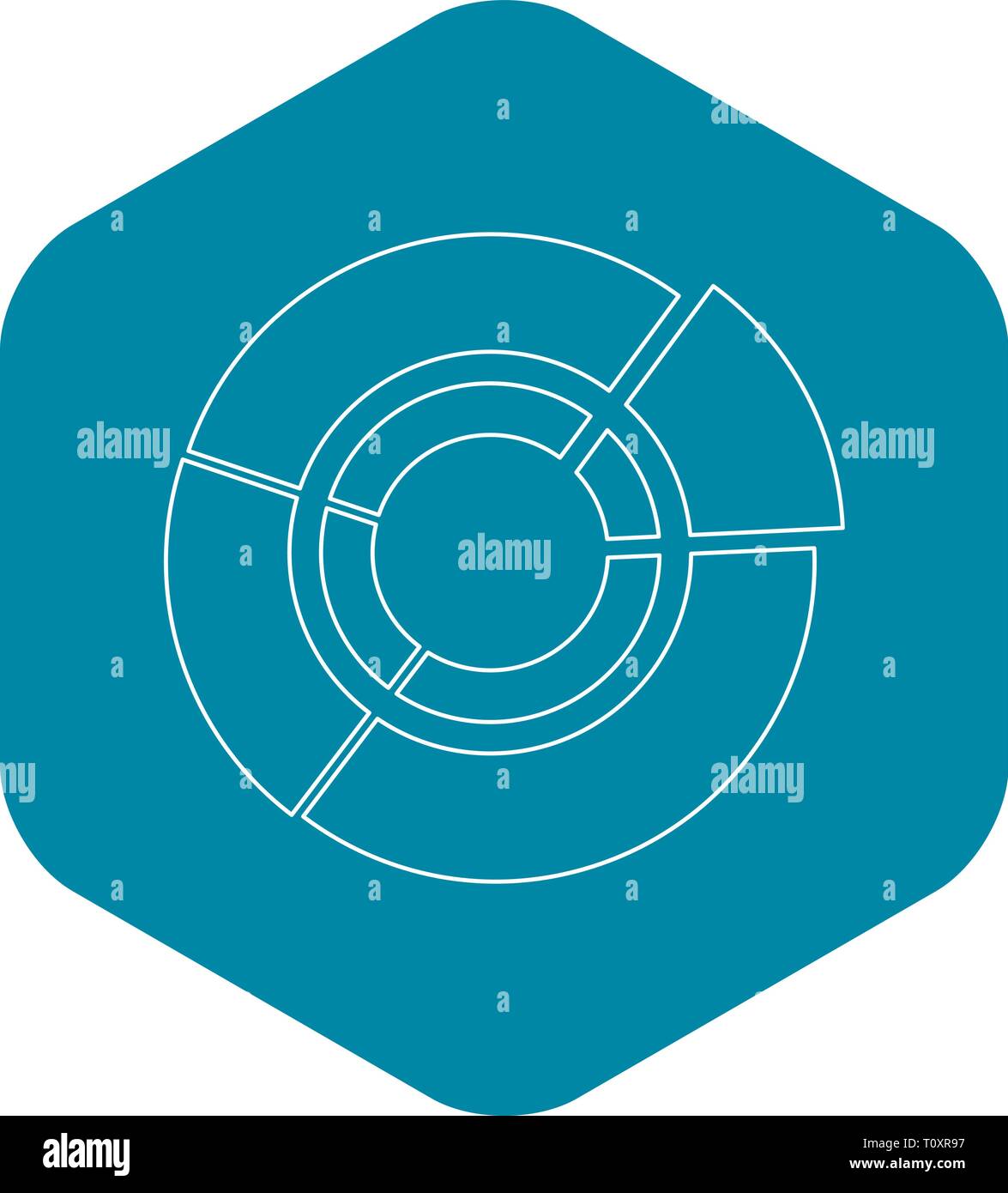 Pie chart icon, outline style Stock Vector Image & Art - Alamy