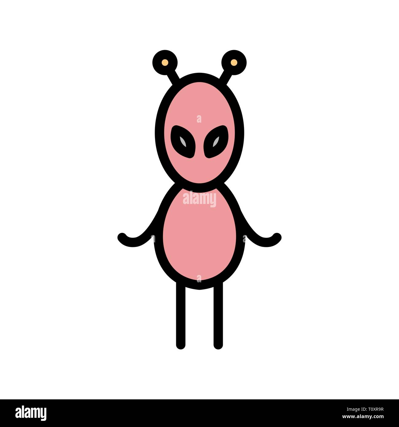 Illustration Alien Icon Stock Photo - Alamy